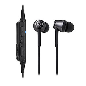 Audio-Technica ATH-CKR55BTBK Sound Reality Bluetooth Wireless In-Ear Headphones with In-Line Mic & Control, Black
