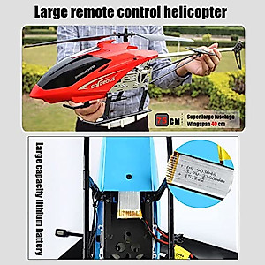 VanFty Large Fall Resistant Rc Helicopter for Adults Helicopters Remote Control Charging 3.5 Channels RC Drone Helicopter Toys with LED Light Night Sky Flight Teenagers Boys Girls Gift (Color : Red)