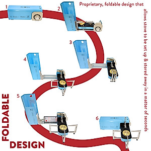 GasOne GS-8300 - Camp Stove Compact Butane Stove with Carrying Case - Foldable Portable Stove