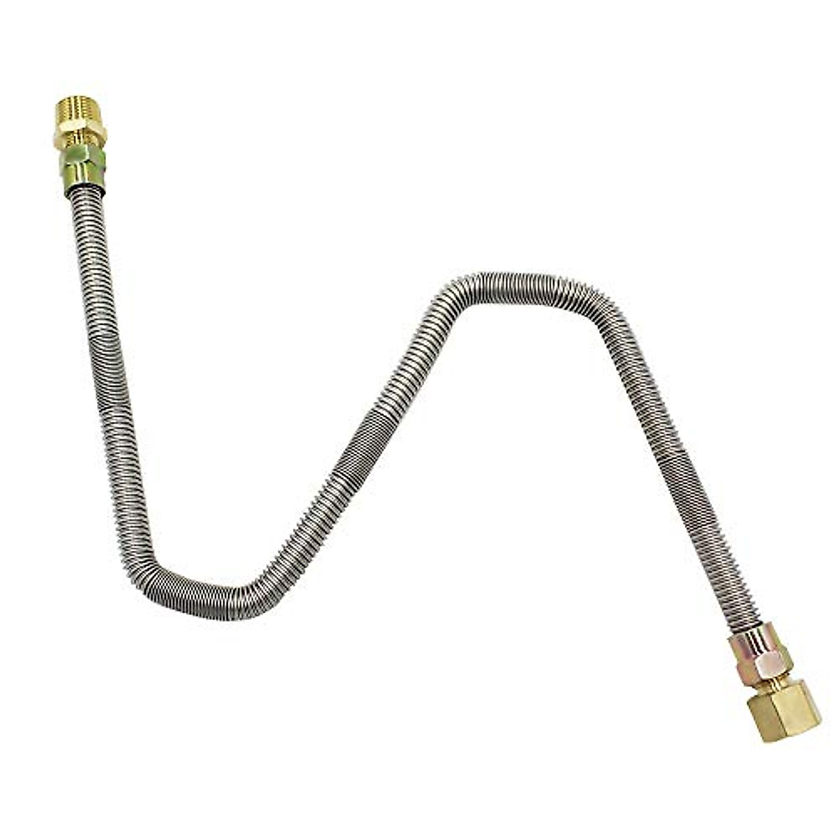 MENSI Non-Whistle 3/8" Female Flre with 1/2" Adapter Flexible Flex Gas ...