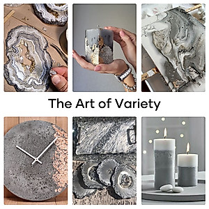 HTVRONT Silver Mica Powder for Epoxy Resin - 1.76 oz/50g Mica Pigment Powder, Natural Mica Powder for Soap Making, Resin, Candle Making, Bath Bomb