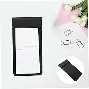Cabilock 5pcs Bill Folder Office folders Leather File Folder Letter Size clipboards Pocket clipboard exam Paper Clips Business Agent Writing Board Small menu Cardboard Notebook a6 Pencil
