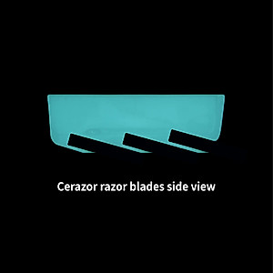 Cerazor, Sky Blue, Ceramic Razor for Women, Non-Metallic Ceramic Razor Blade, No Metal Allergy, No Skin Damages, Shaver.