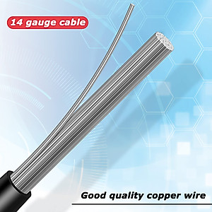 14 AWG Connectors Cable Compatible with SAE 30cm 2 Pin Single Plug Disconnect Power Automotive Extension Cable for Motorcycles Cars Charger (32 Pieces)