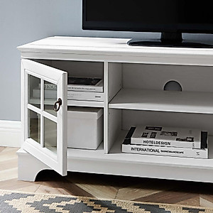 Modway Pacific Coastal Contemporary 47" TV Stand in White, 47 Inch