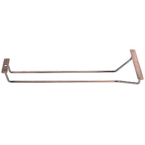 Dianoo 35.5cm Bronze Wine Glass Rack Under Cabinet, 1 Row, Holds 3-4 Glasses