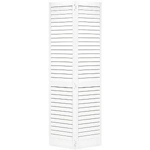 Closet Door, Bi-fold, Louver Louver Plantation Primed White (28X80)