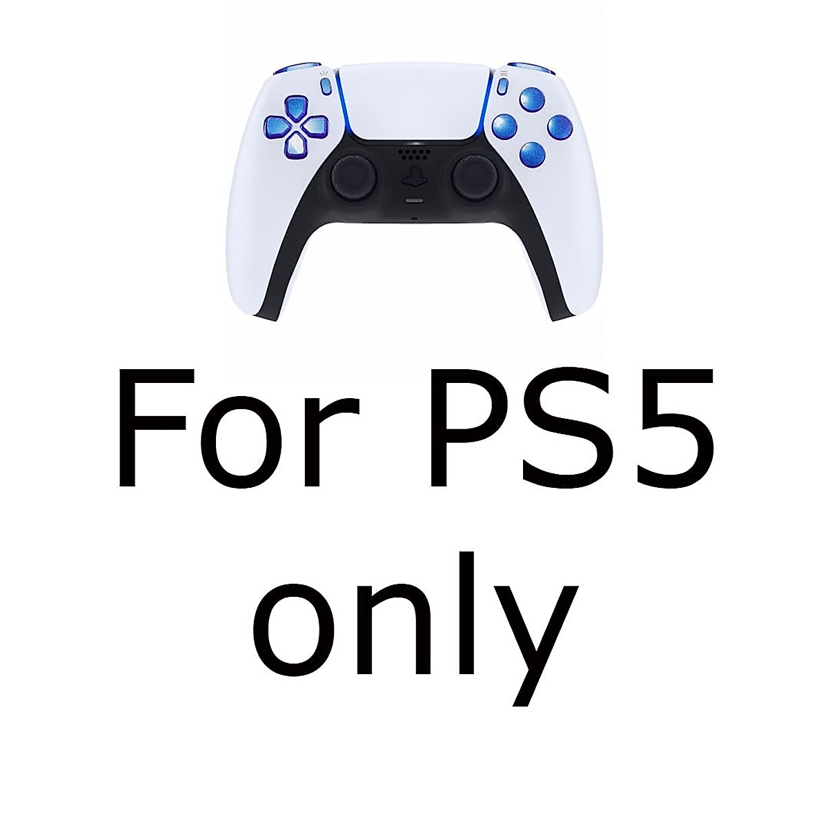 PS5 Next Gen Controller Chrome & Plain Full Buttons Set D-Pad Trigger LT RT LB RB (Clear Yellow)