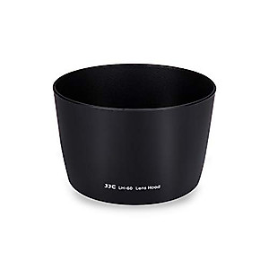 JJC Camera Lens Hood Shade Fits for Canon EF 75-300mm f/4-5.6 III USM & Canon EF-S 55-250mm f/4-5.6 is II Lens Replaces Canon ET-60 Hood Reverse Attaching -Black