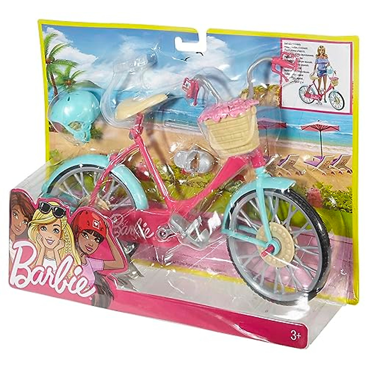 Barbie Bicycle with Basket of Flowers