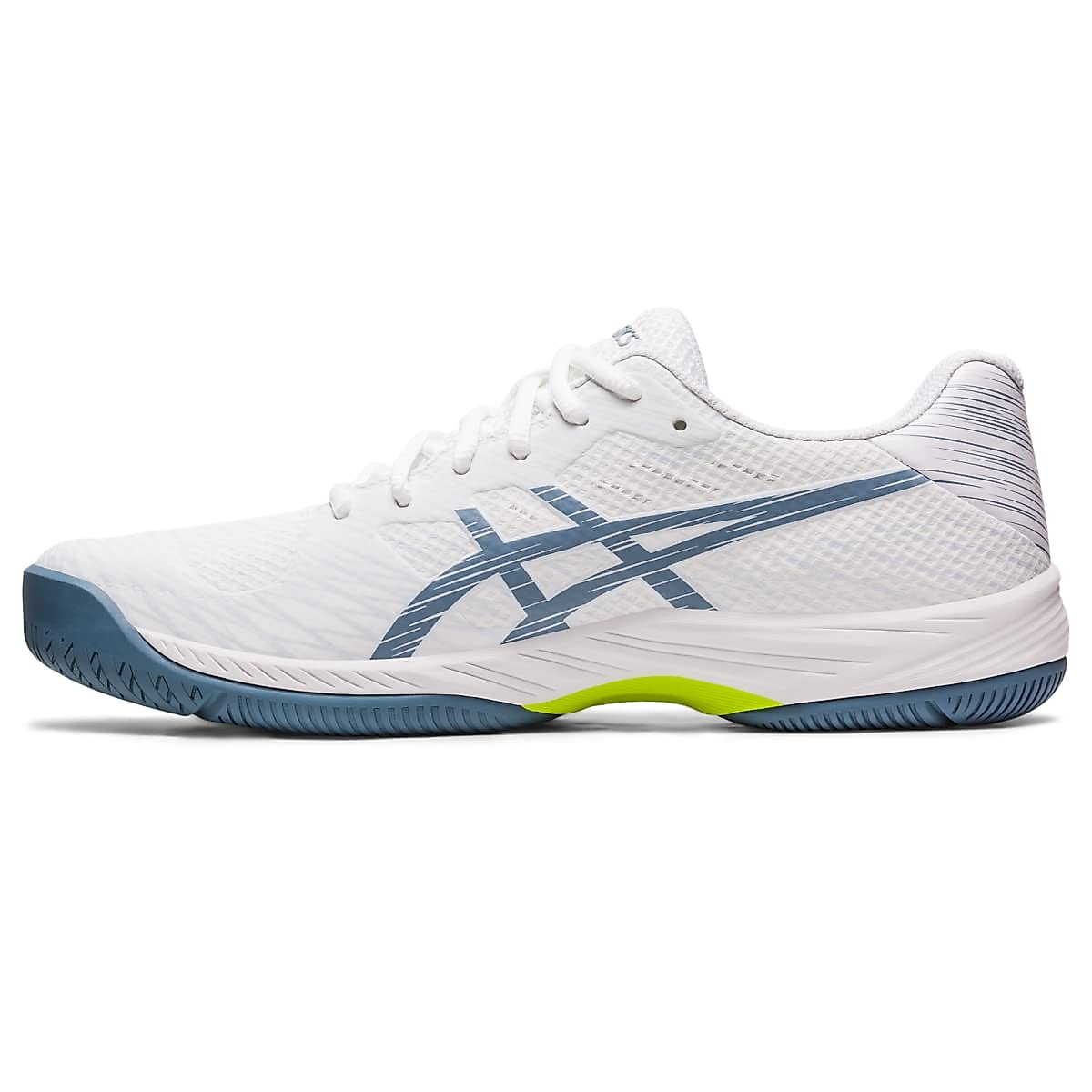ASICS Men's Gel-Game 9 Tennis Shoe White/Steel Blue 7 D (M)