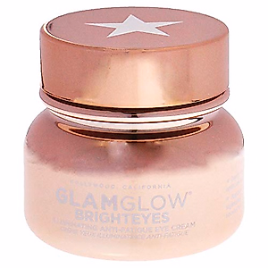 Glamglow Brighteyes Illuminating Anti-Fatigue Eye Cream Formulated with Caffeine, Hyaluronic Acid And Peptides, Brightens Dark Circles And Reduce Fine Lines & Wrinkles, 0.5 Oz