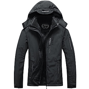 SUOKENI Women's Waterproof Warm Winter Snow Coat Hooded Raincoat Ski Snowboarding Jacket