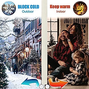 Door Draft Stopper Bottom One Sided Door Draft Blockers, 37.8 Inches Adjustable Cutable Soundproof Under Door Draft Blocker for Bottom of Doors, Suitable for Interior／Exterior Doors, 1 Pack, Brown