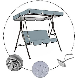 Swing Top Cover Universal Replacement Canopy for Garden Swing Seats,Swing Chair Cover Outdoor Waterproof Swing Cover Replacement,Garden Outdoor Furniture Swing Chair