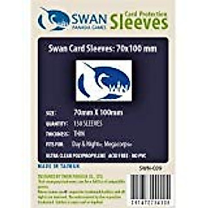 Swan Card Sleeves (70x100mm) - 150 Pack, Thin Sleeves - Day Night, Megacorps
