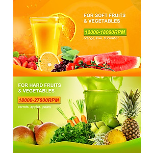 Juicer, 600W Juicer Machines 3 Speeds with 3'' Feed Chute, Juicer Extractor for Whole Fruits & Vegs, Dishwasher Safe, BPA-Free, Non-Drip Function