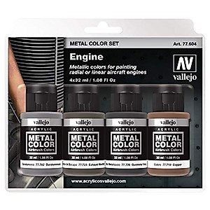 ACRYLICOS VALLEJO S.L MC: Metal: Engine 4pk (32ml.)