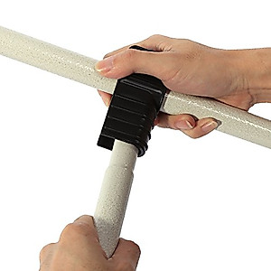 Portable Garment Rack, Adjustable Heavy Duty DIY Clothes Wardrobe Clothing Rack Metal Clothes Closet Storage Origanizer for Clothes Jacket Shirt Long Dress, 3 Poles 4 Bars