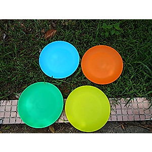 AOYITE Plastic Dinner Plates Reusable BPA Free Dishwasher Safe Microwaveable for Any Occasion, BBQ, Travel, and Events (Multicolor set of 12)