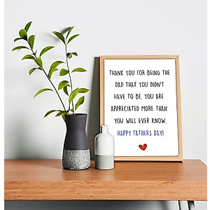 Simple Step Fathers Day Card Gift for Dad, Funny Stepdad Gifts from Stepdaughter Stepson, Humorous Card for Stepfather, Thank You Appreciation Card for Step Dad