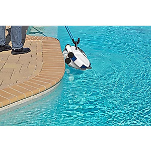 POOL BLASTER CX-1 Cordless Robotic Pool Cleaner, Automatic Vacuum for Inground and Above Ground Pools, Intelligent Wall Climbing Vac w/Strong Suction, High Capacity and Smart Scheduler
