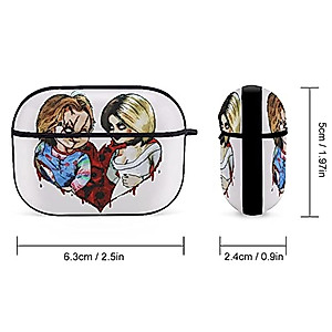 Bride of Chucky for AirPods Pro Case, Anime Whole Body Printing Shockproof Protective Cover Case with Keychain Compatible with AirPods Pro