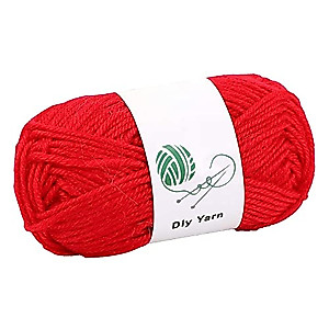 Diy Knitting Kit DIY Knitting Acrylic Wool Hat Baby Clothes Scarf With Yarn Baby Fleece Knitting Books And Patterns for Beginners (Red, One Size)