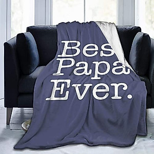 Carwayii Papa Blanket Gifts for Dad, Fleece Blanket Gifts for Father from Daughter, Son, Wife,Girlfriend, Flannel Throw Blanket Gift for Birthday, Fathers Day 50''X60''