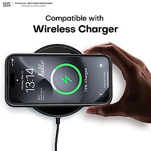 LOVE 3000 Designed for iPhone 16 Case, Premium Silicone with [Soft Anti-Scratch Microfiber Lining] Shockproof Protective Phone Case for Men Women Girls 6.1", Black