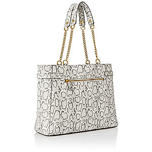 GUESS womens Zadie Logo Girlfriend Tote, Python, one size US