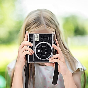 Fintie Protective Clear Case for Fujifilm Instax Mini 40 Instant Film Camera - Crystal Hard PVC Cover with Removable Shoulder Strap, Clear