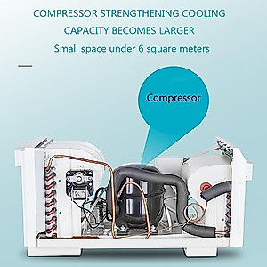 Portable Camping Air Conditioner, 4436BTU Outdoor Utility Portable Air Conditioner and Dehumidifier Low Noise (38dB) with Smart Control and Panel Control,Wire control