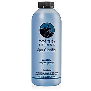 Hot Tub Things Spa Clarifier 32 Ounce - Quickly Eliminate Cloudy Hot Tub Water
