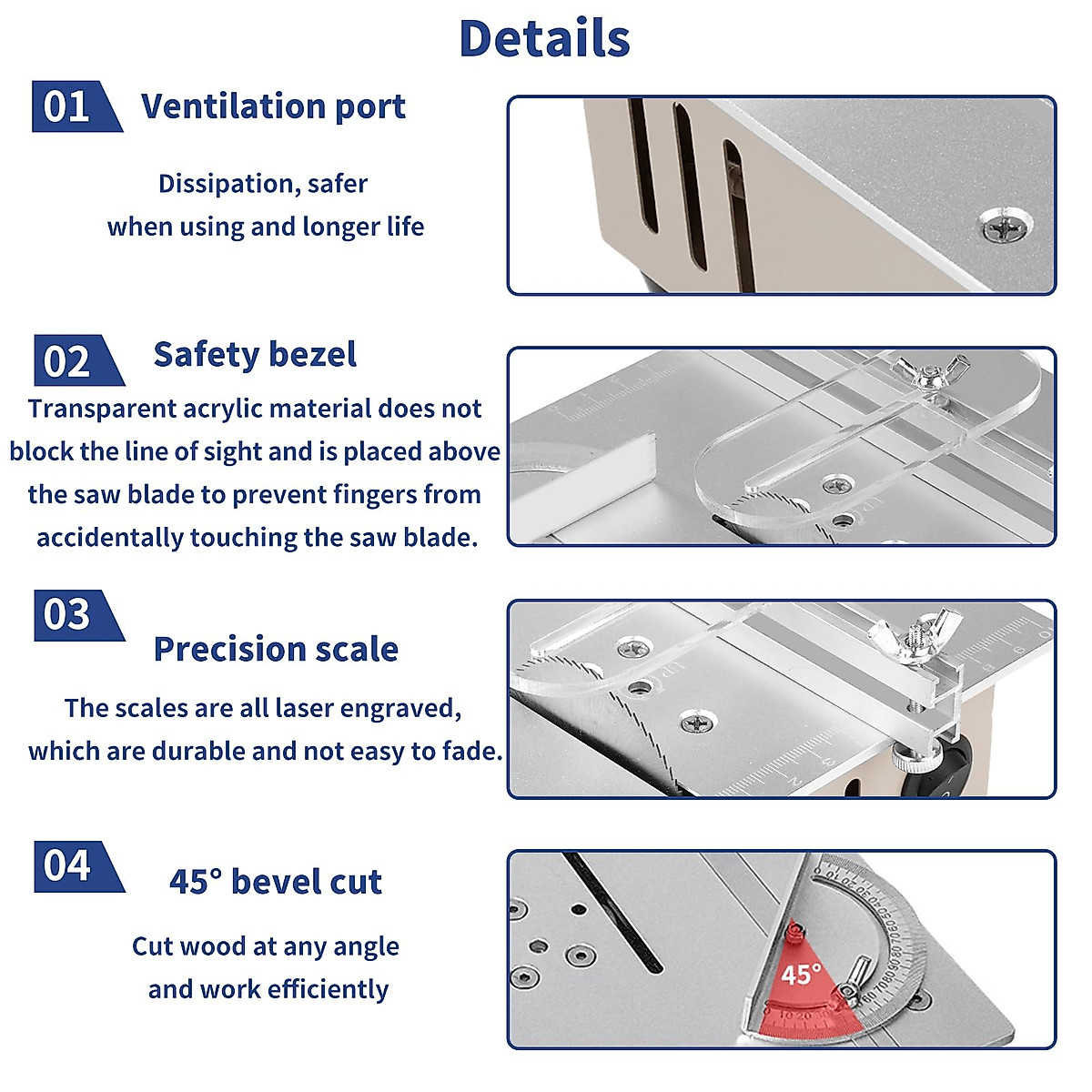 Jadeshay Mini Table Saw, Versatile Electric Woodworking Metal Cutting Lathe, DIY & Craft Saw Machine, Adjustable Speed with Durable Accessories, Vacuum Compatible (Top Configuration)