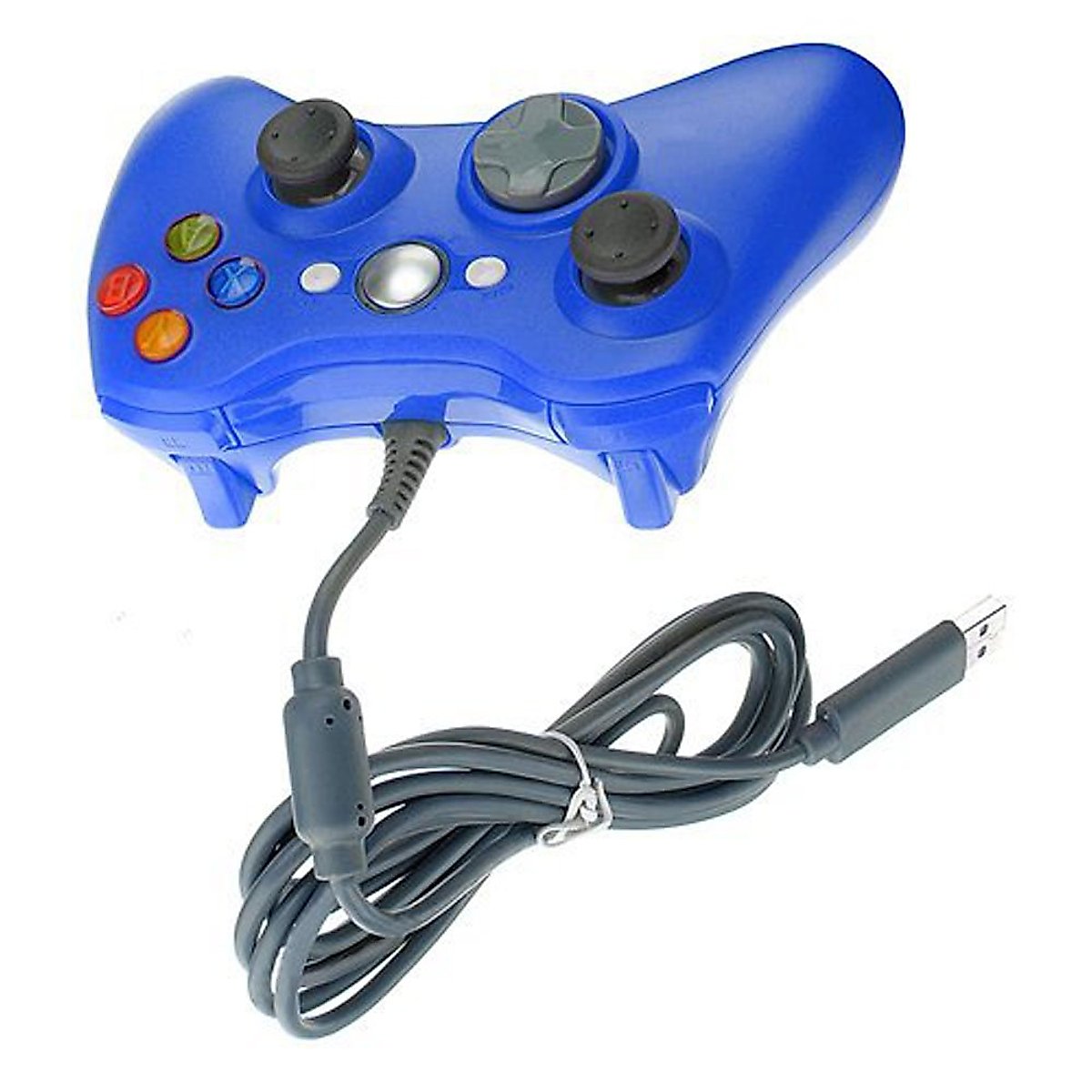 Meco Wired USB Game Pad Controller Joypad for Microsoft XBOX 360 PC Windows Blue