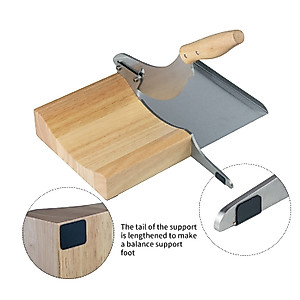 huyear Manual Chinese Medicine Slicer Stainless Steel Herb Medicine Slicer, Adjustable Thickness Herb Cutter with Tray Sharpener for Panax Quinquefolius Beef Jerky Dried Vegetable Nougat