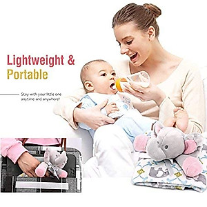 Zooawa Elephant Loveys for Babies Unisex for 1 2 3 4 5 6 Months Security Blanket Soft Stuffed Animal Elephant Baby Stuff Lovie Snuggle Blanket, Soothing Plush Toys Baby Gift for Newborn, Colours