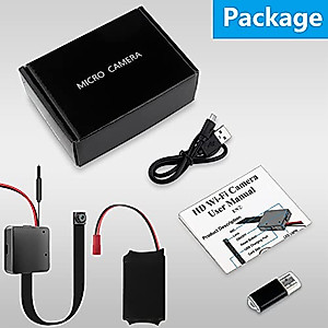 Bifnuana Spy Camera Hidden Camera Nanny Cam, Mini Camera HD1080P with Wireless WiFi Camera, Portable Home Security Indoor Outdoor Secret Pinhole Small Camera