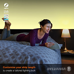 SYLVANIA Smart ZigBee Flex Strip, RGBW Full Color and Tunable White Starter Kit, Works with SmartThings, Wink, and Amazon Echo Plus, Hub Needed for Alexa and Google Assistant - 1 Pack