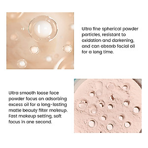 FREEORR Pink Setting Loose Face Powder, Oil Control Minimize Pore, Loose Baking Face Setting Powder Makeup, Soft Focus Make Up Setting Powder, Matte Flawless Finish,8g (02 Pink Complexion)