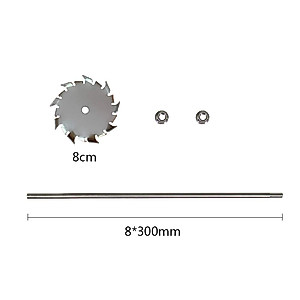 YUCHENGTECH Dispersing Disc Dispersion Impeller Dispersing Machine Blade Paddle Impeller Stainless Steel 8cm Disc with 8X300mm Rod (3.15″disc with 0.31″X11.8″Rod)