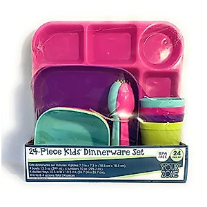 24-Piece Kids"Dinnerware Set (Multicolor, Tableware)