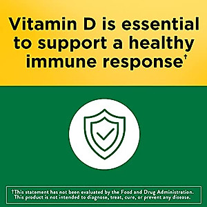 Nature Made Vitamin D3 2000 IU (50 mcg), Dietary Supplement for Bone, Teeth, Muscle and Immune Health Support, 250 Softgels, 250 Day Supply