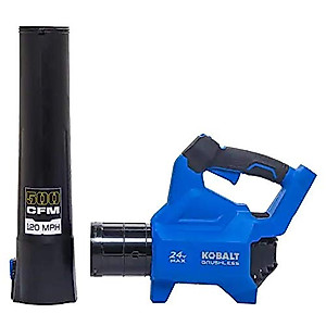 Kobalt 24-Volt Max 120-MPH Brushless Handheld Cordless Electric Leaf Blower 4 Ah (Battery Included and Charger Included)