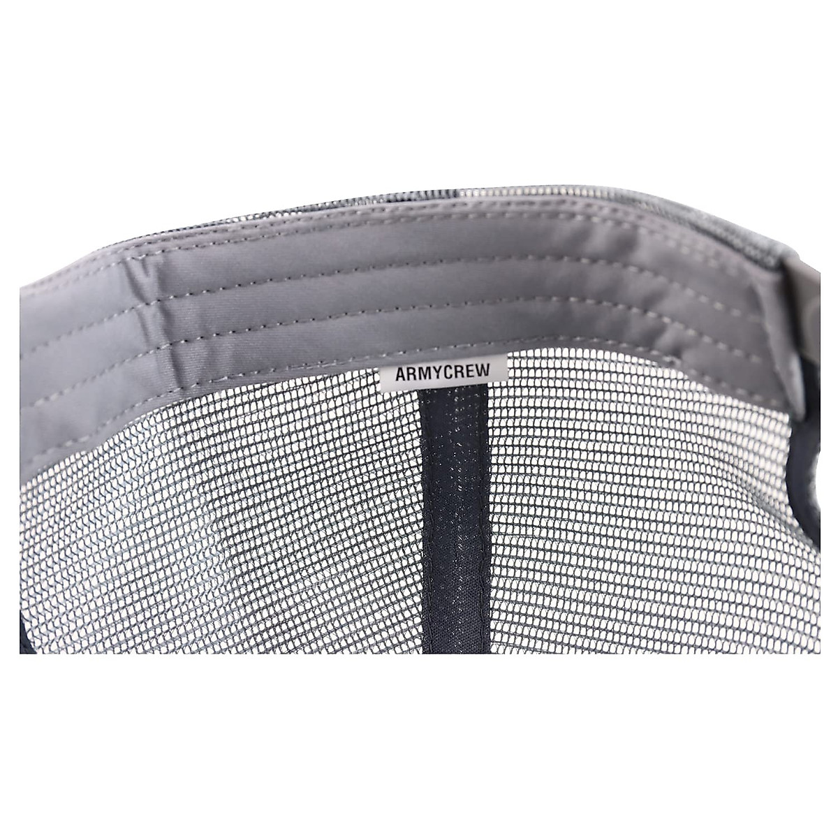 Armycrew Oversize 2XL Blank Plain Structured Mesh Back Flatbill Snapback Cap - Heather Grey - 2XL