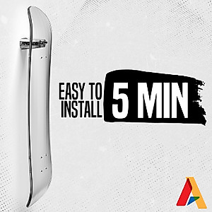 ARCADE Skateboard Wall Mount Rack Hanger 2 Pack Horizontal or Vertical Display (Clear)