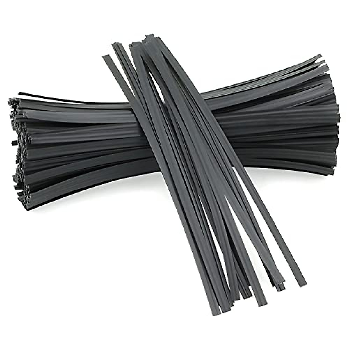 5" Cable Ties 100 Pcs Bag Twist Ties for Cord Twist Bread Ties Reusable Black Plastic Coated Ties Heavy Duty Wire Twist Ties for Household and Office Use