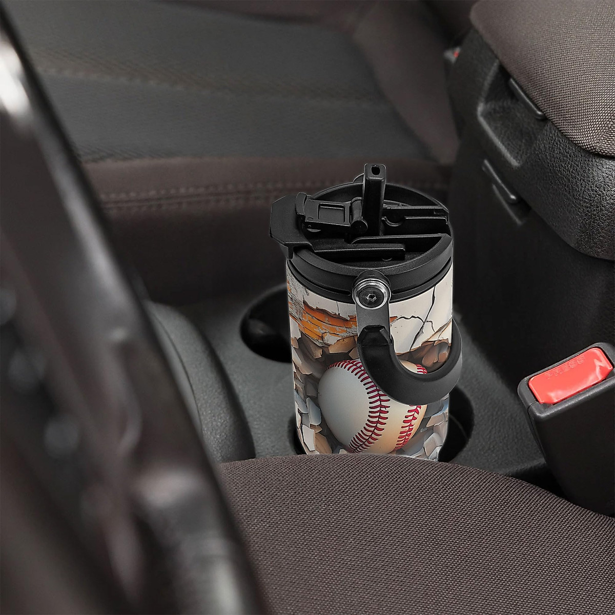 Macorner Sports Personalized 30oz Tumbler With Handle, Sport Gifts For Son, Daughter, Player Basketball, Baseball, Football