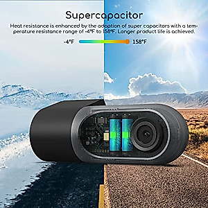 COOAU 1080P FHD Dash Cam, Smart Dash Camera for Cars, Mini Car Front Center Camera Recorder with Infrared Night Vision, Supercapacitor, G-Sensor, WDR, Loop-Recording, Parking Monitor (M26)